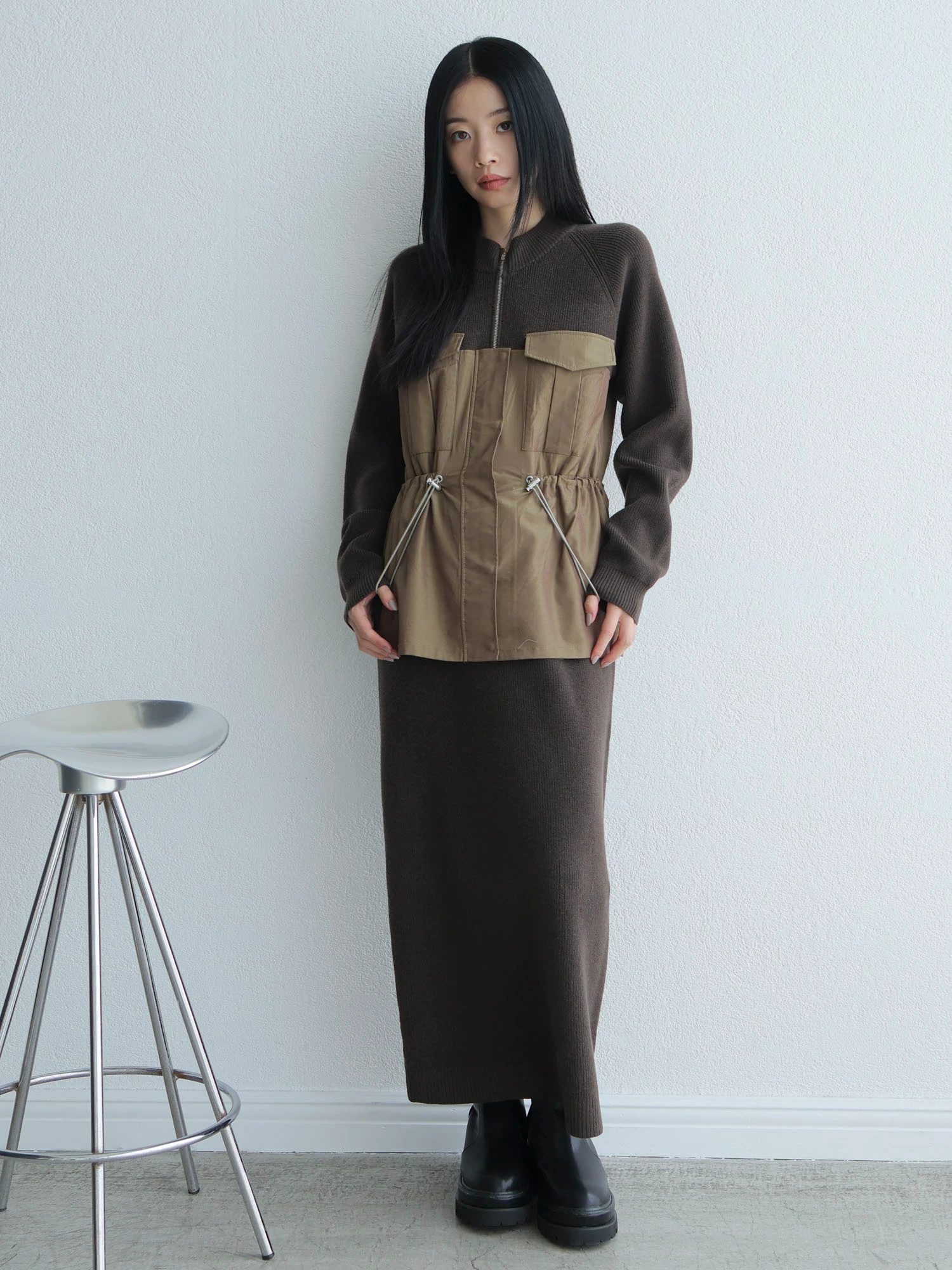 LADYMADE（レディメイド）｜ ワークポケットドッキングニット