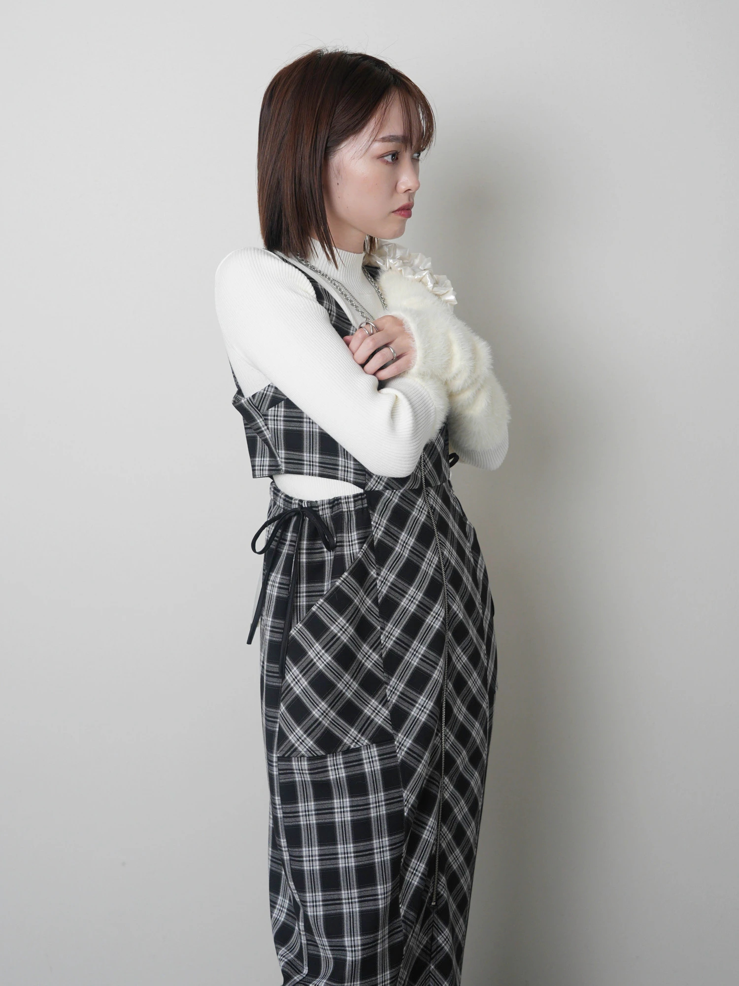 LADYMADE（レディメイド）｜ フロントジップサイドリボンジャンスカ